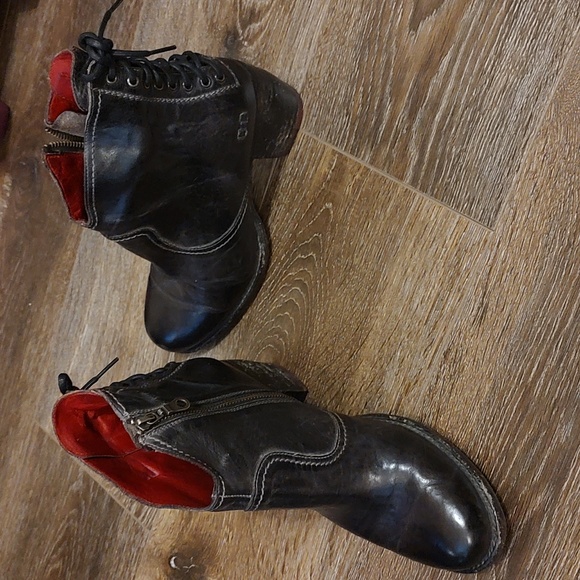 Bed Stu | Shoes | Womens Size 9 Leather Charcoal Laced Back Bed Stu 2 ...